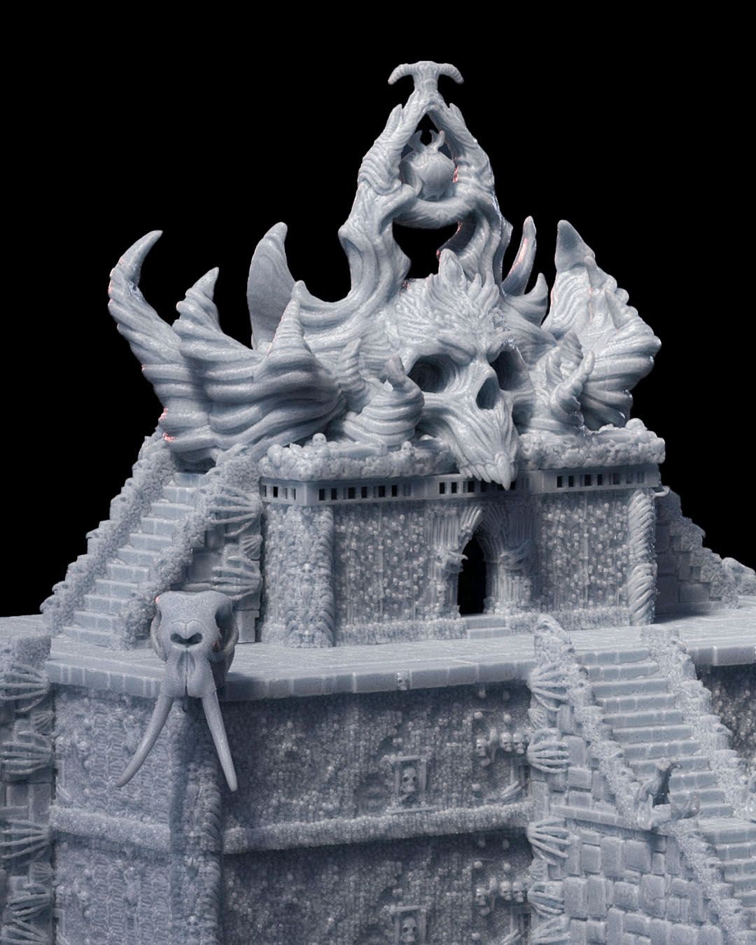 The Dark Ziggurat, Miniature, Necromancer, 3D Print, DND Miniature, Fantasy Miniature, Tabletop ...