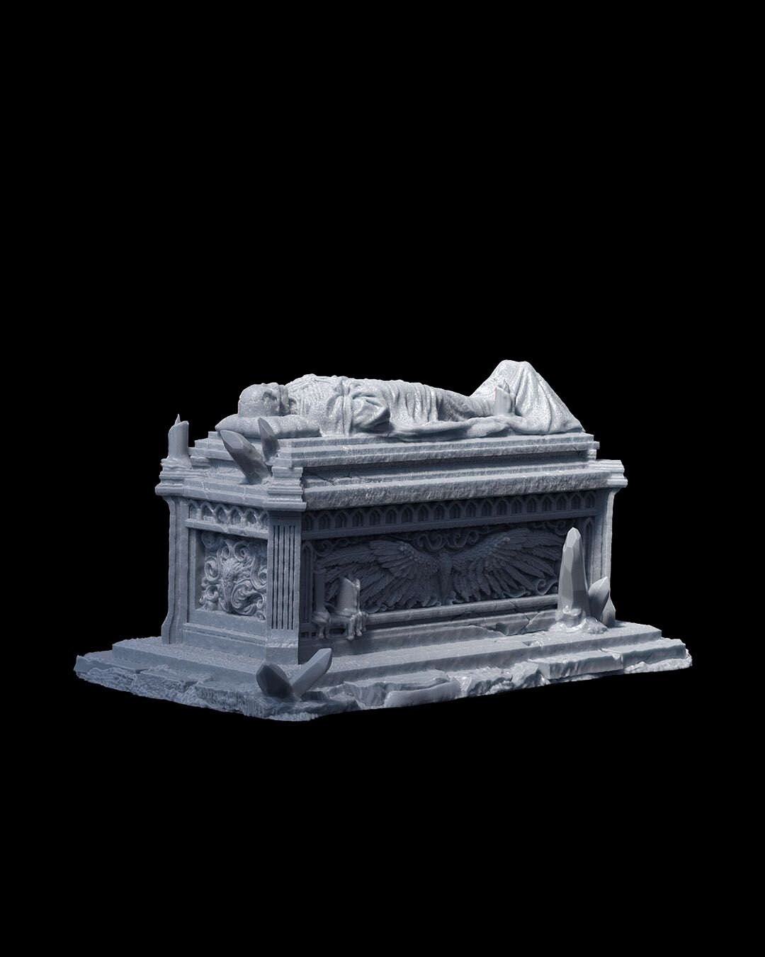 Dungeon Tomb, Miniature, Necromancer, 3D Print, DND Miniature, Fantasy ...
