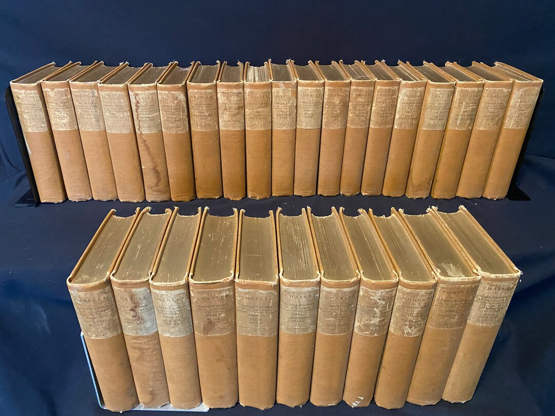 Complete Charles Dickens Antique Book 30 Vol. Set Limited Bibliophile ...