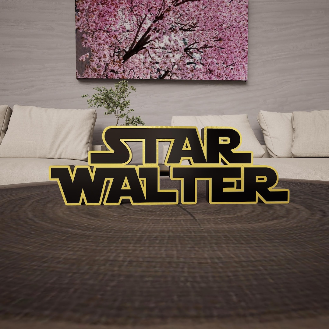 Personalized Sign Based on the Star Wars Font. Door Plate, Sign for ...