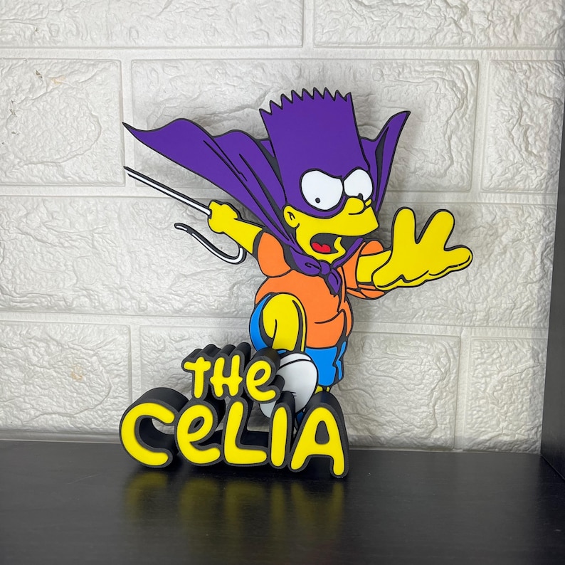 Personalized the Simpsons Name Sign - Various Characters - Birthday ...