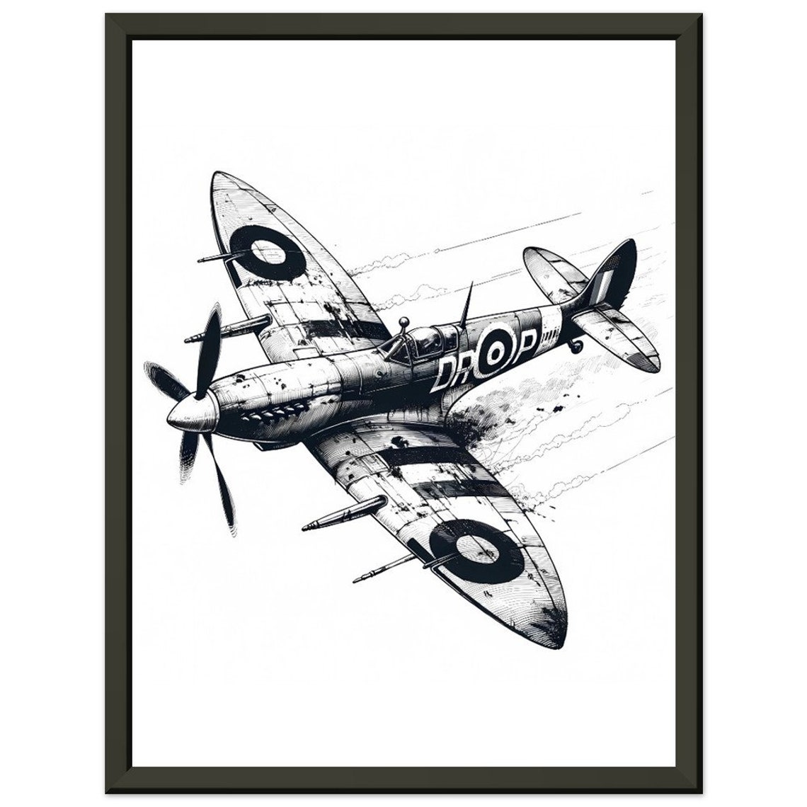 Spitfire - Premium Matte Paper Metal Framed Poster - Etsy