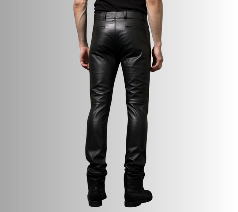 Genuine Sheep Skin Leather Pants, Slim Fit Pants, Gift for Men, Leather ...
