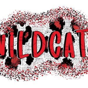 Wildcats PNG - Red and Black Design (digital Download) - Etsy