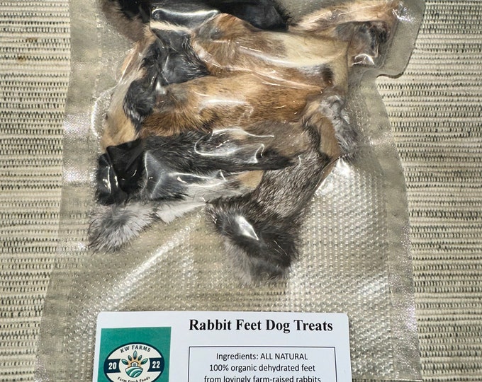 100% All-natural Dehydrated Rabbit Feet Dog Treat Small - Etsy
