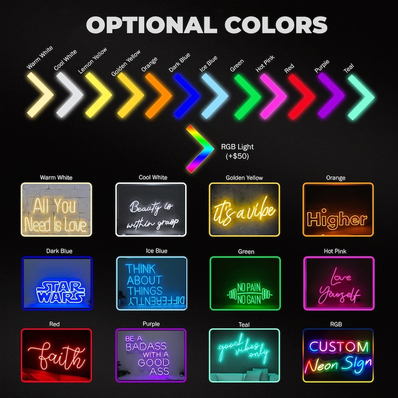 Custom Neon Sign | Neon Sign | Personalized Gifts | Wedding Signs ...