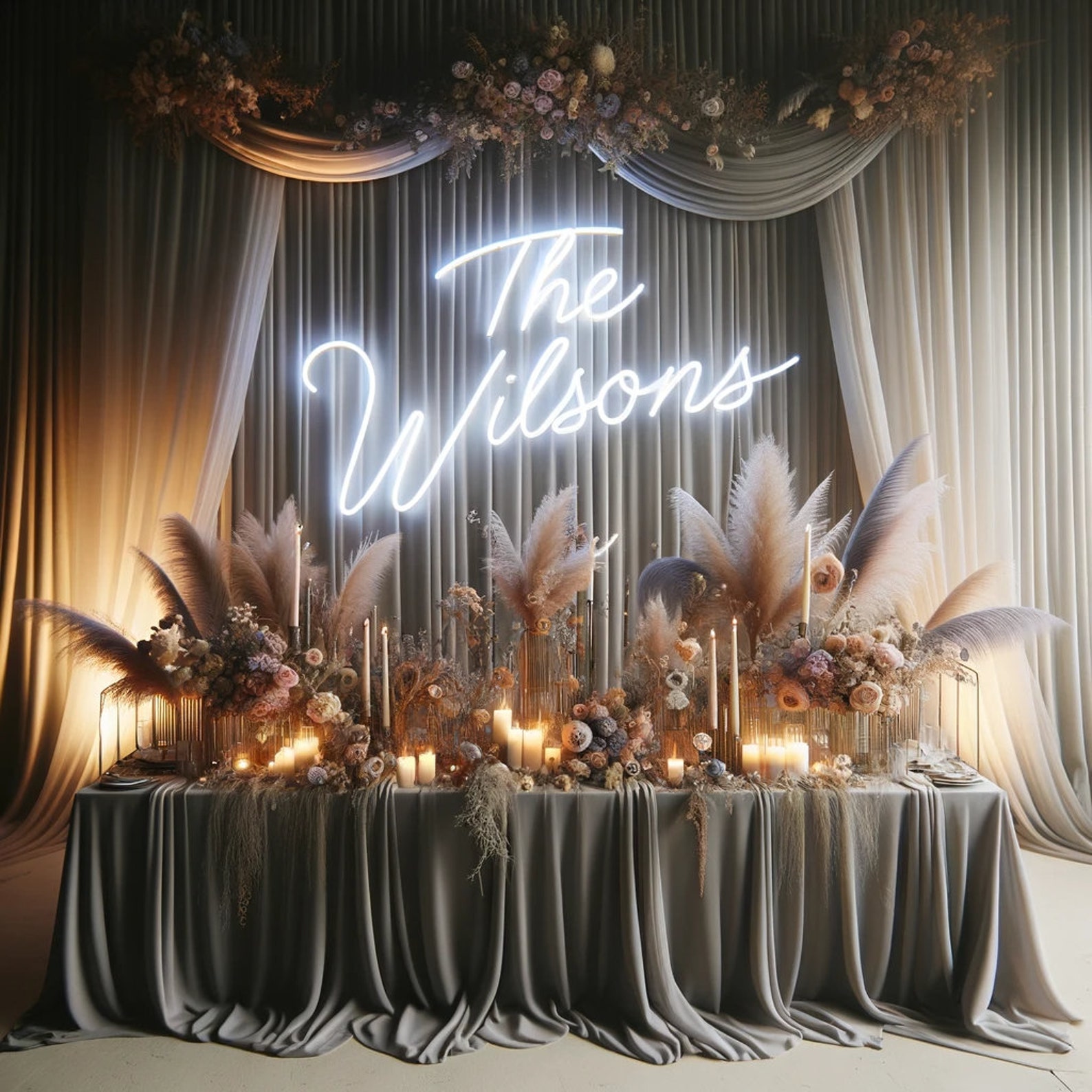 Neon Sign Custom Name,custom Neon Sign Wedding, Personalized Wedding ...