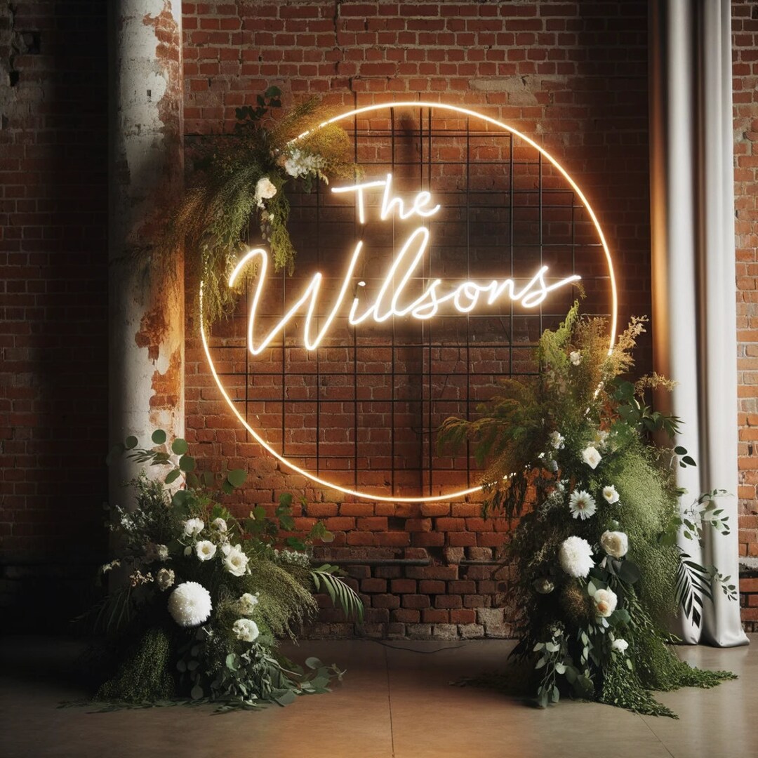 Neon Sign Custom Name,custom Neon Sign Wedding, Personalized Wedding ...