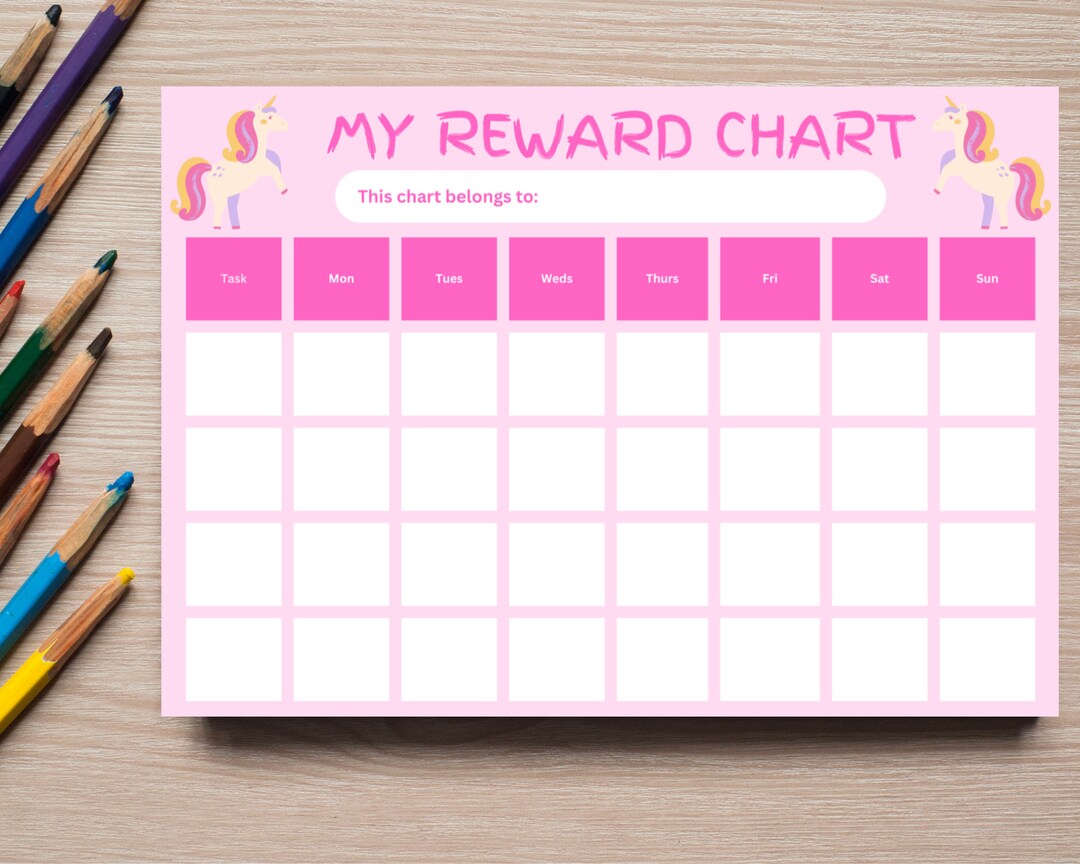 Childrens Sticker Chart for Rewards Printable Pdf Positive Behaviour ...