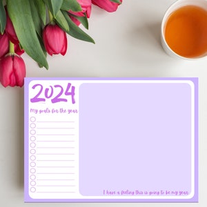 Vision Board Goal List 2024 Template Digital/printable PURPLE - Etsy