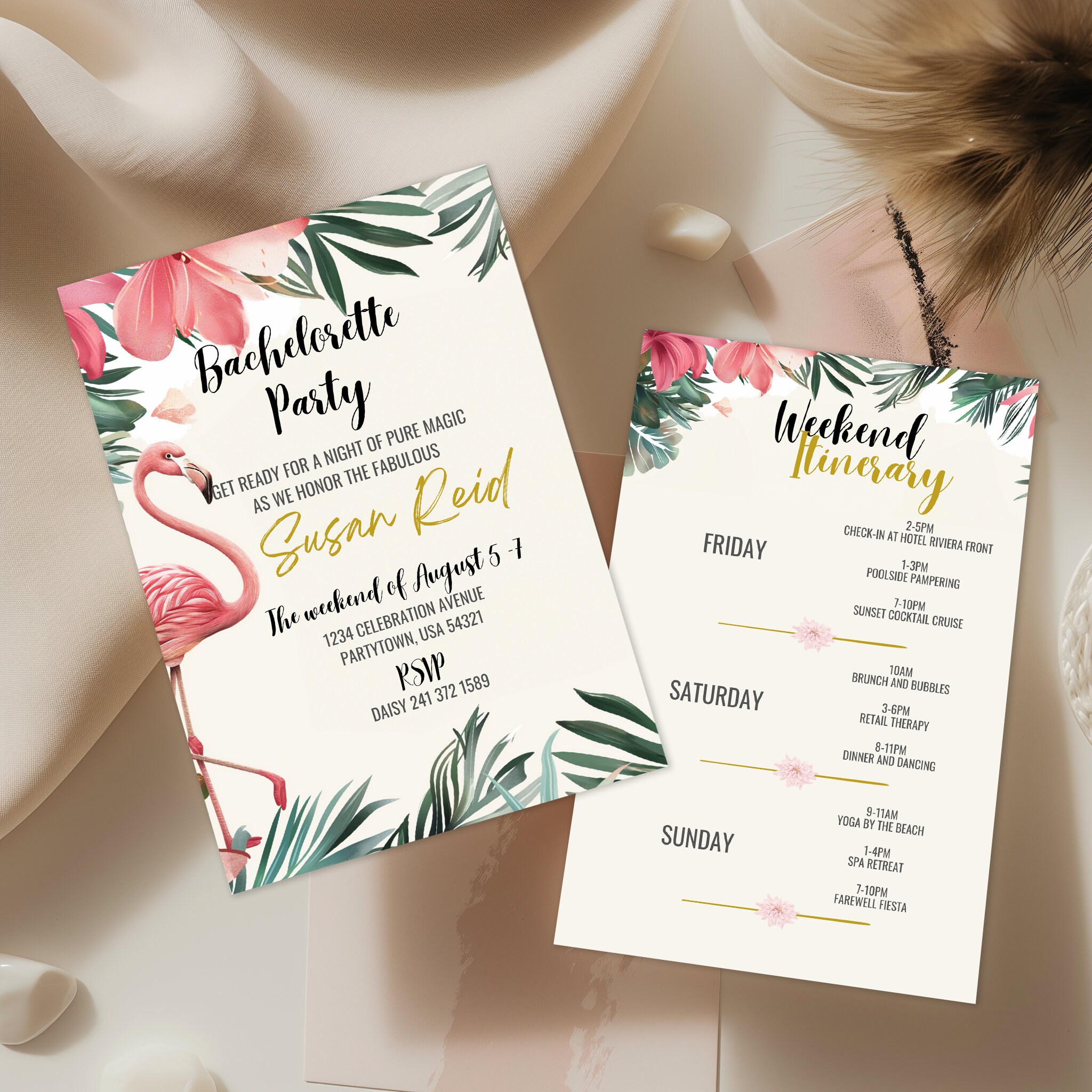 Bachelorette Party Invitation Template, Modern Minimalist Invite, Hen ...