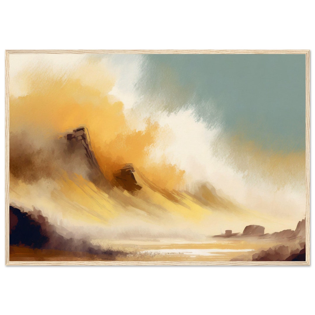 Sandstorm Digital Acrylic Painting on Museum-quality Matte Paper Wooden ...