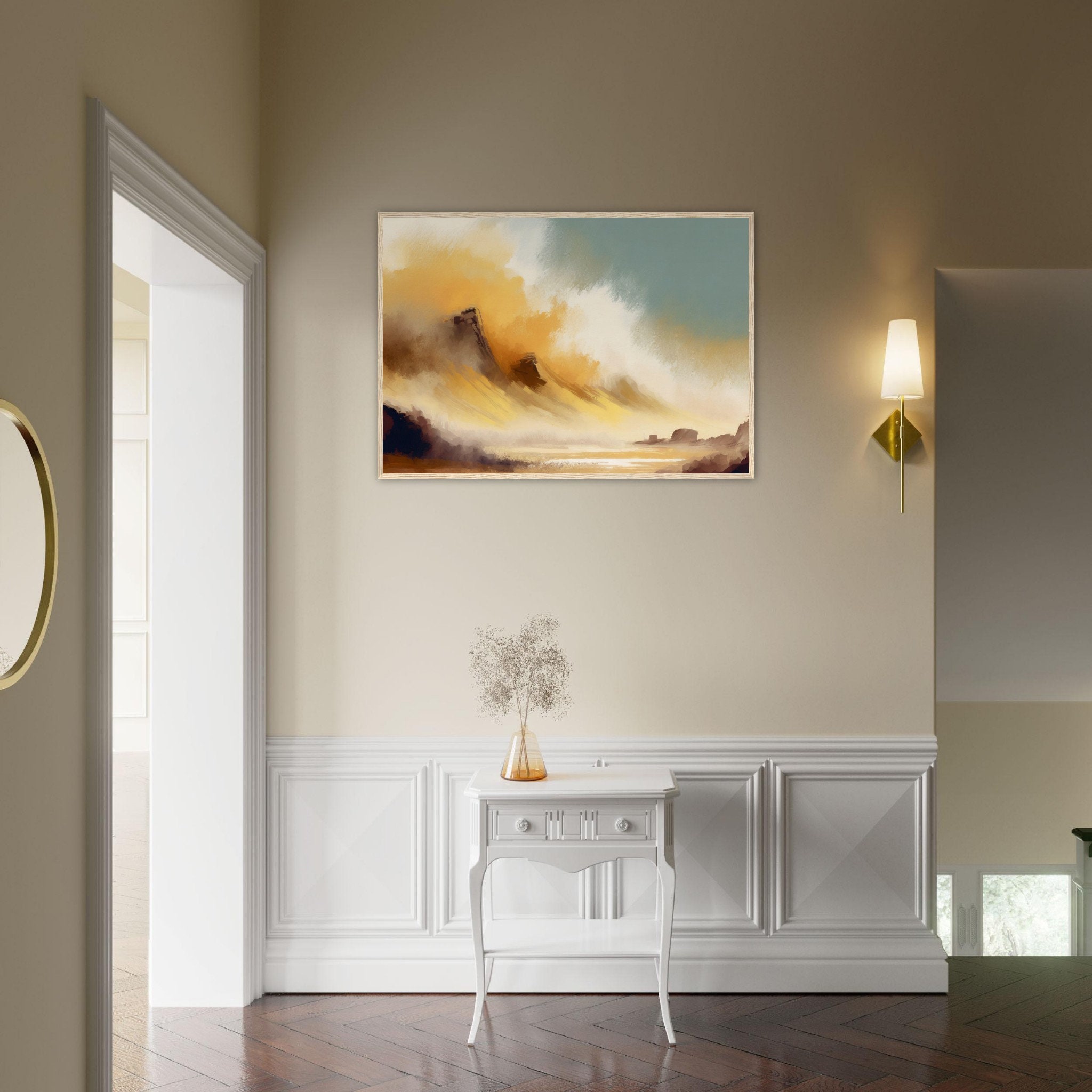 Sandstorm Digital Acrylic Painting on Museum-quality Matte Paper Wooden ...