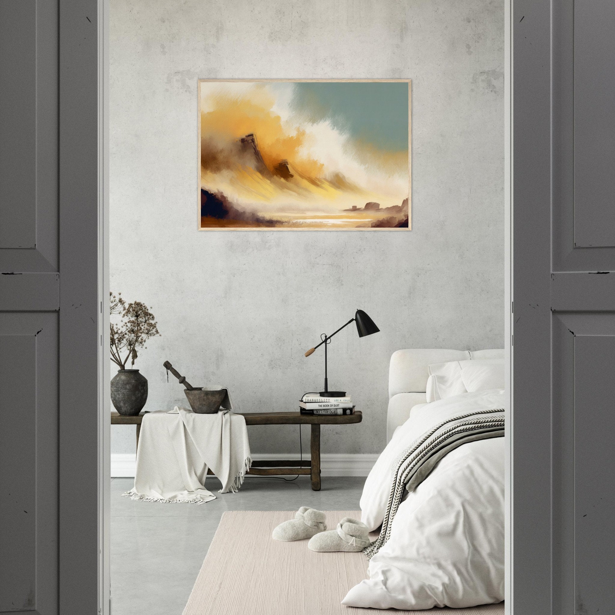 Sandstorm Digital Acrylic Painting on Museum-quality Matte Paper Wooden ...