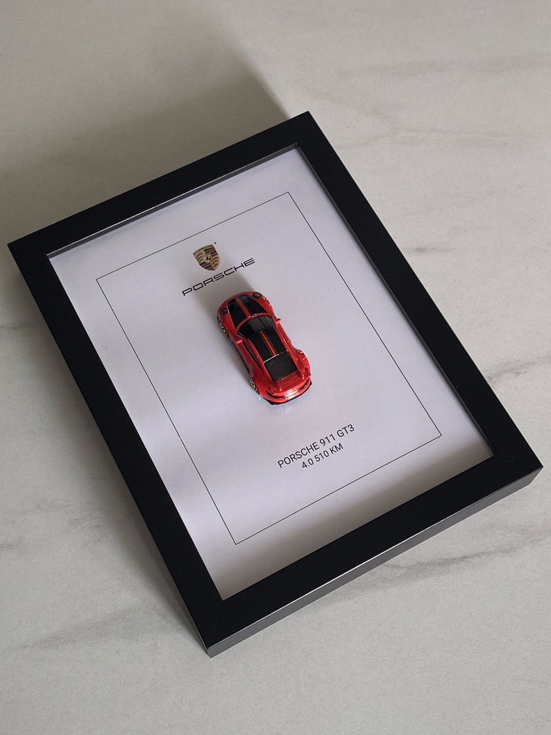 3D Frames Porsche 911 GT3 Hot Wheels Car in Frame - Etsy