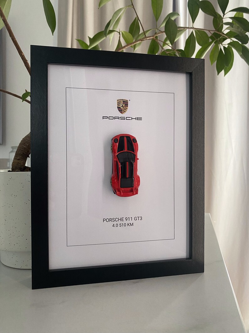 3D Frames Porsche 911 GT3 Hot Wheels Car in Frame - Etsy