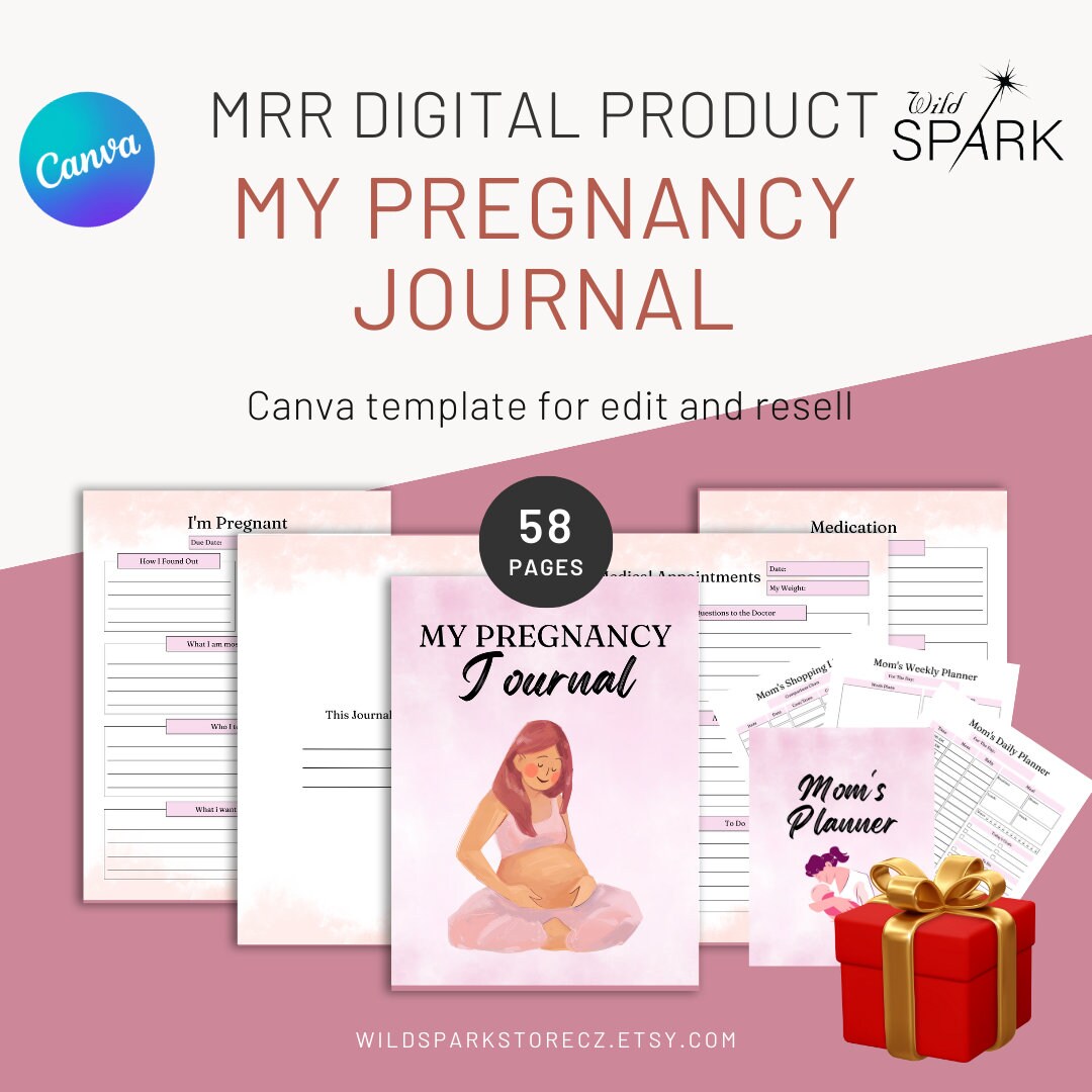 My Pregnancy Journal + Mom's Planner to Resell | PLR/MRR Digital ...
