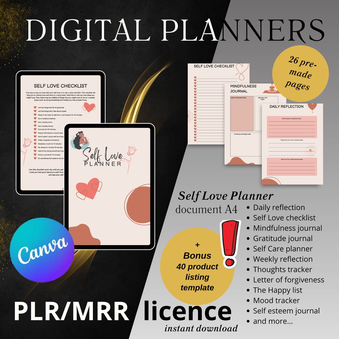 Self Love Planner: Prioritize Your Well-being With Daily Affirmations ...