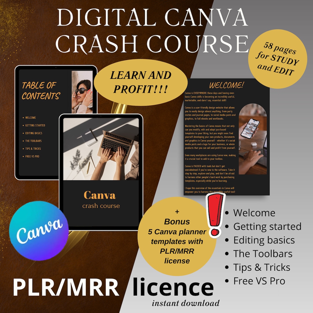 Canva Crash Course With Master Resell Rights (digital E-book) - Etsy