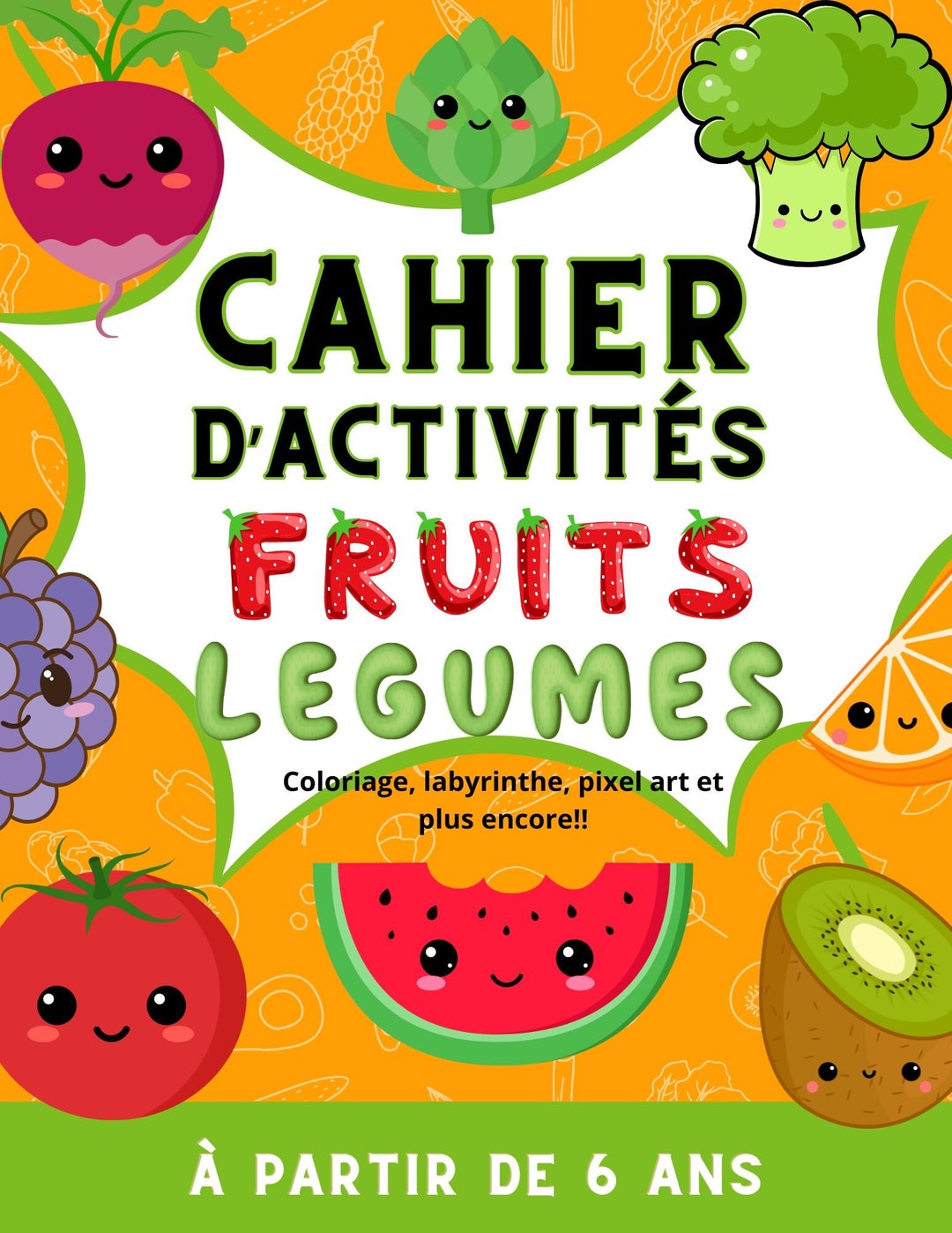 Fruits and Vegetables Activity Book for Children - Etsy