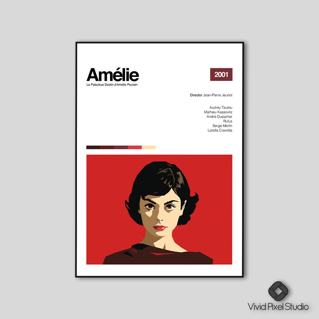 Amélie Movie Poster, Downloadable Wall Art, Minimalist Movie Art, High ...