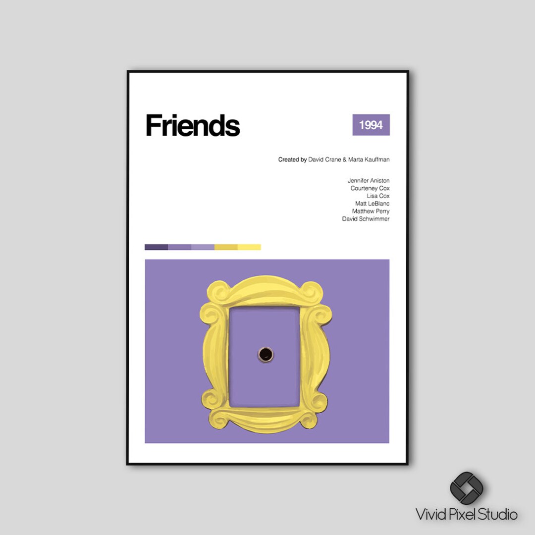 FRIENDS TV Show Poster, Downloadable Wall Art, Minimalist Art, High ...