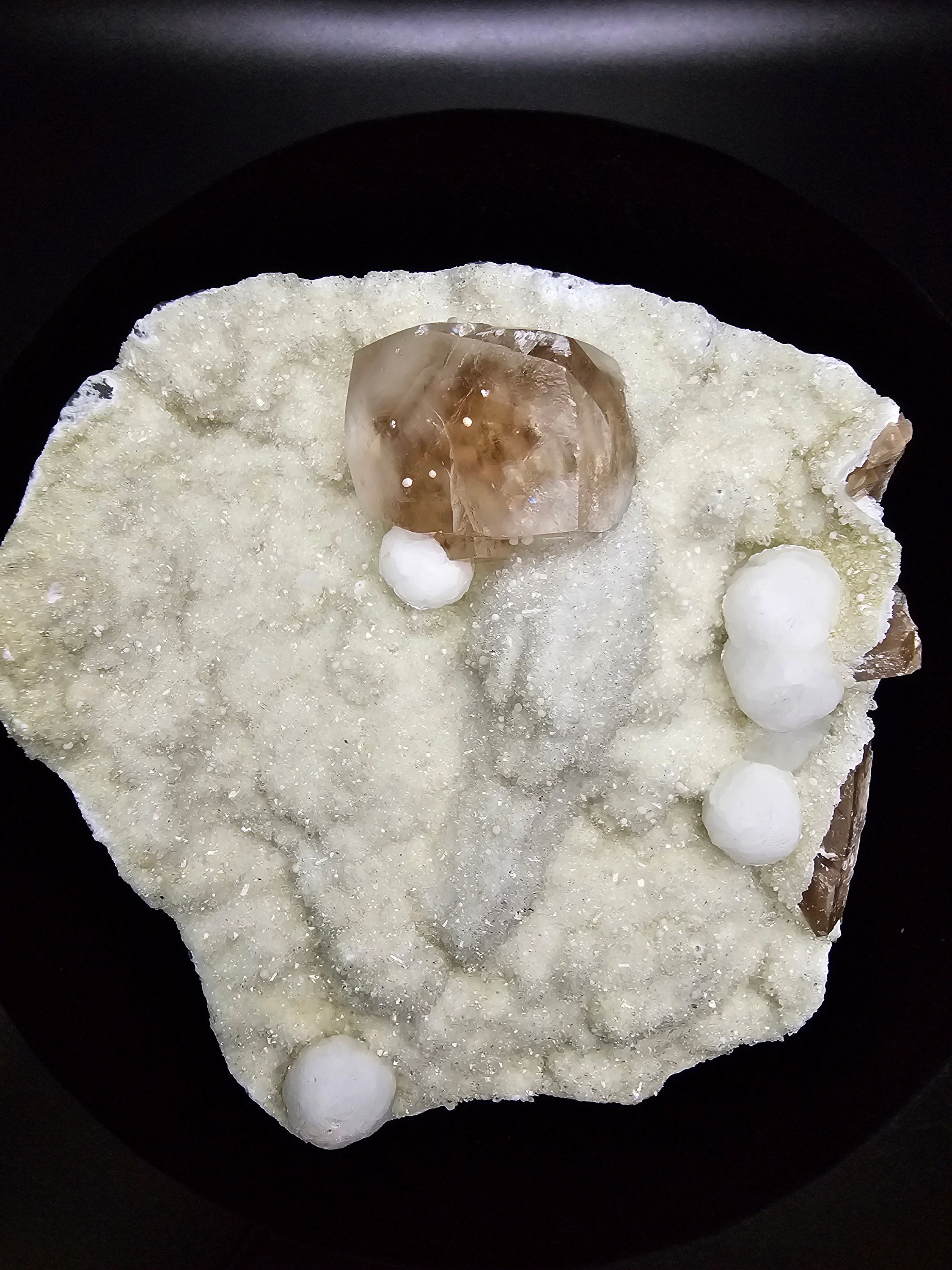 Clear Calcite With Red Inclusions on White Crystalized - Etsy