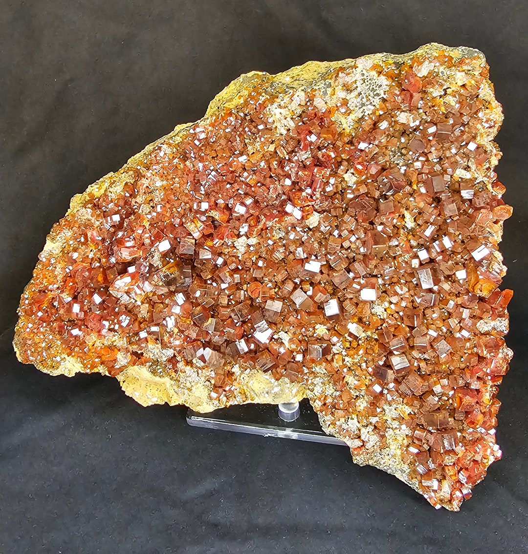 Large Vanadinite Crystal Cluster on Matrix - Etsy
