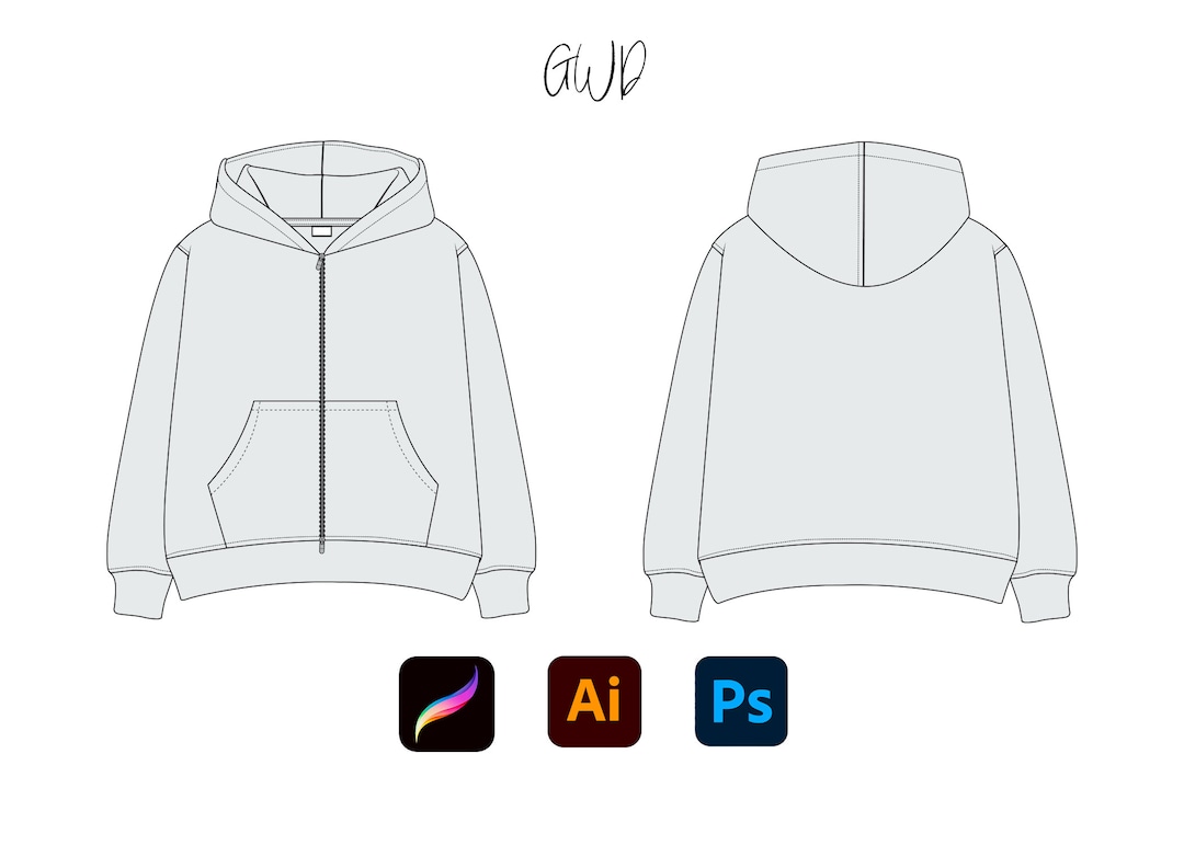 Full Zip Hoodie Mockup - Etsy