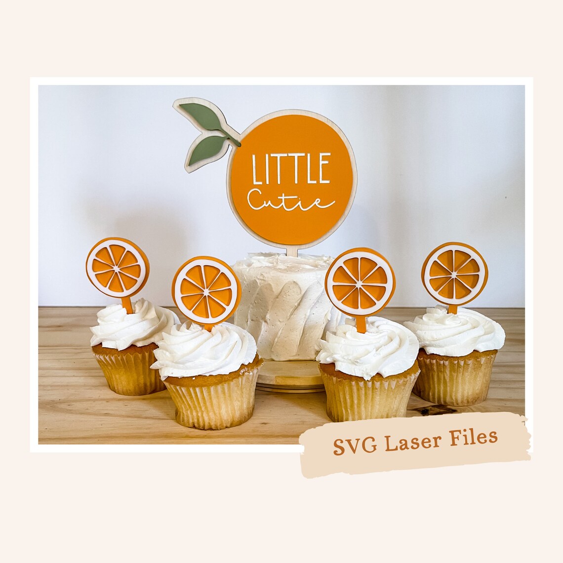 Little Cutie Orange Cake Topper SVG Filesvg Laser Glowforge Cut ...