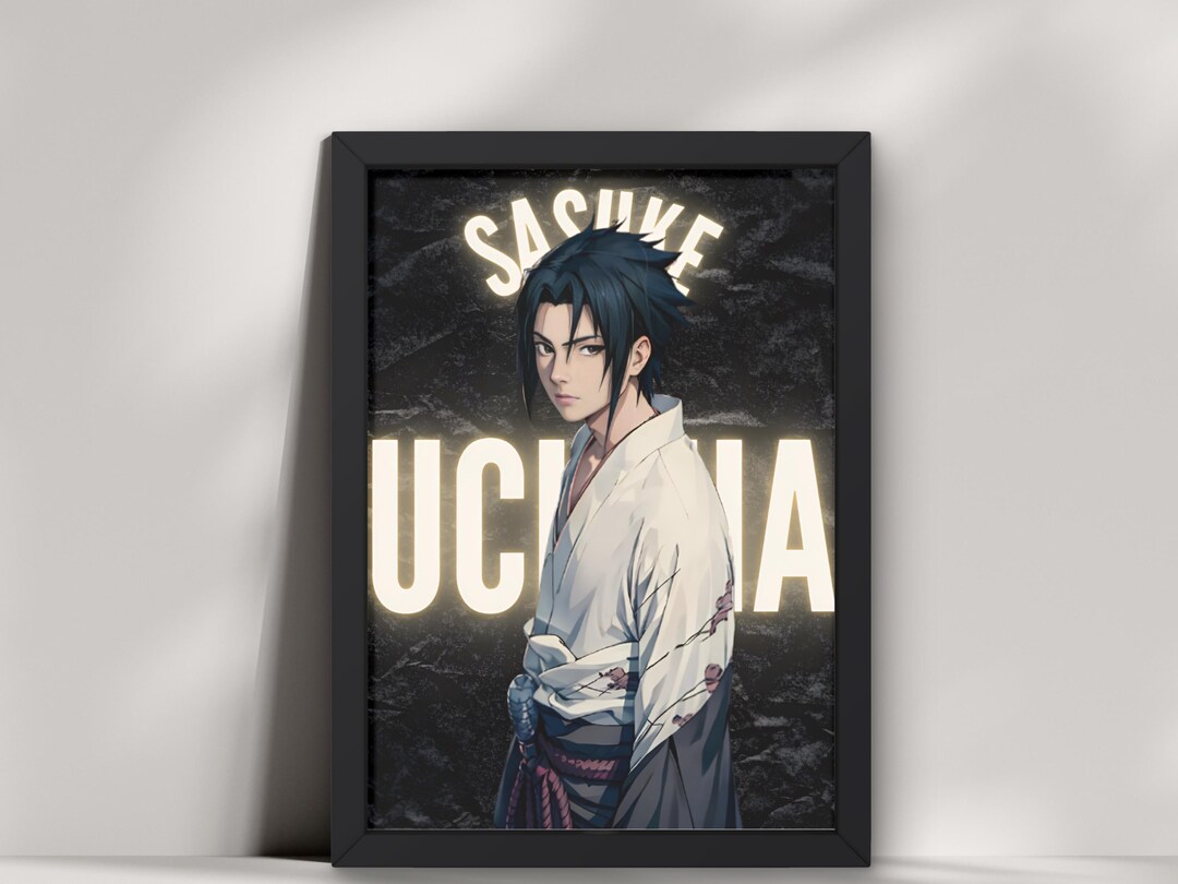 Sasuke Uchiha Print Poster / Manga Anime Wall Art / Gaming Room Home ...
