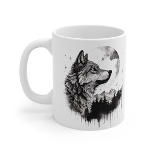 Wolf Coffee/tea Mug, Outdoors and Camping - Etsy