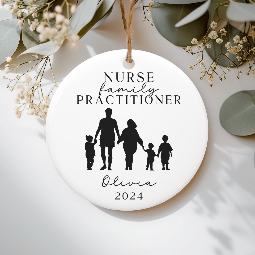 Personalized Family Nurse Practitioner Ornament, Custom FNP Ornament ...