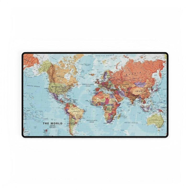 World Map Desk Mat, Historical World Map Mousepad, Extra Large Computer ...