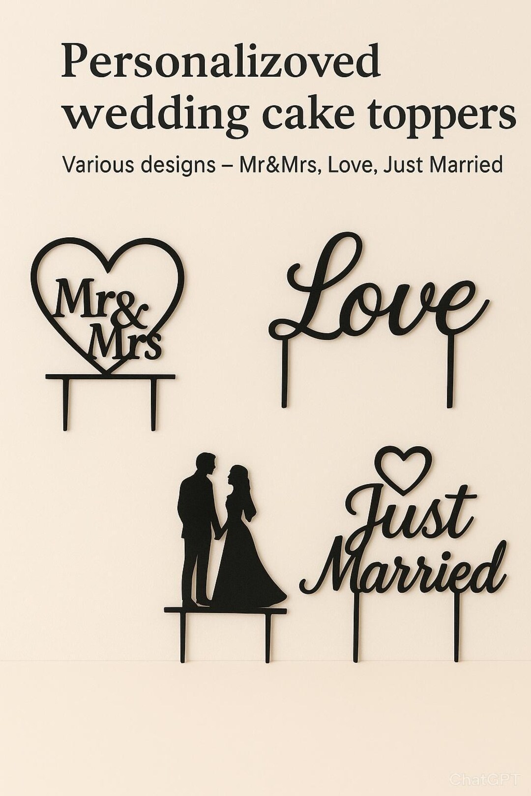 Personalized Wedding Cake Toppers Laser Cut File SVG, DXF... - Etsy
