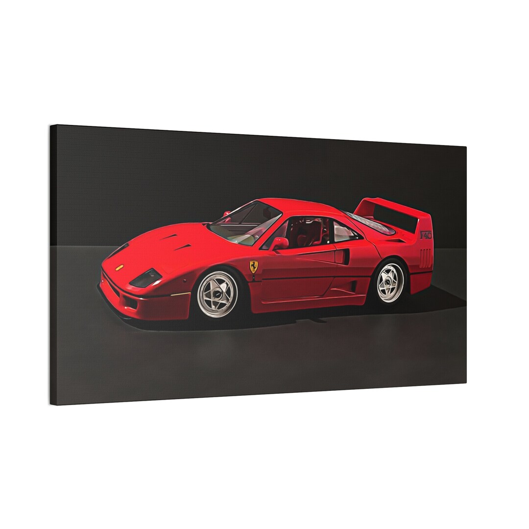 Ferrari F40 Canvas Wall Art Gift for Father, Brother, Son, Nephew ...