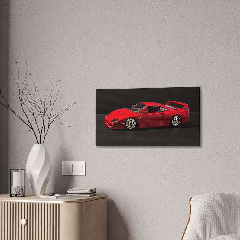 Ferrari F40 Canvas Wall Art Gift for Father, Brother, Son, Nephew ...