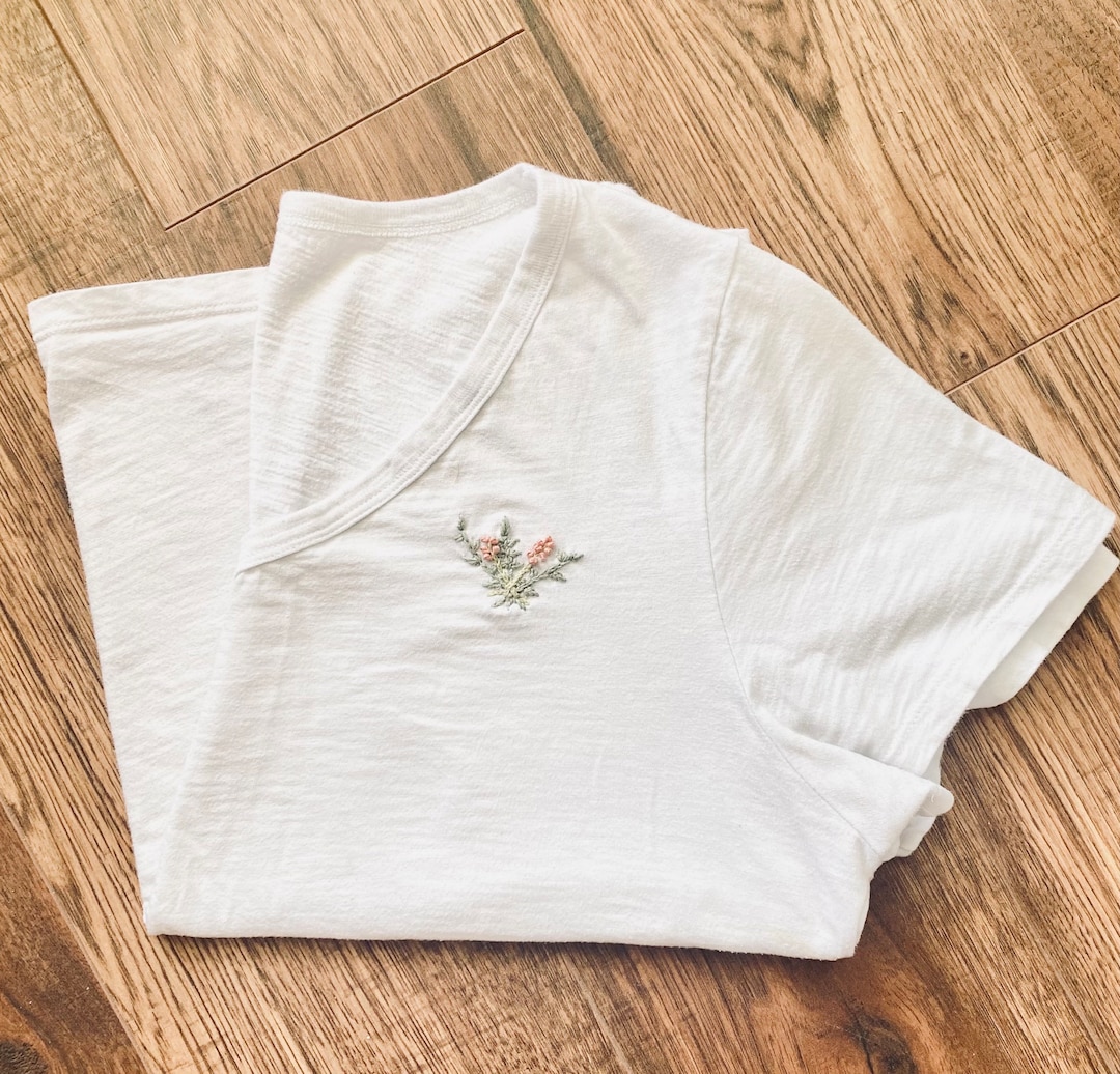 White Floral Hand Embroidered Shirt| Flower Embroidered Shirt | Flower ...