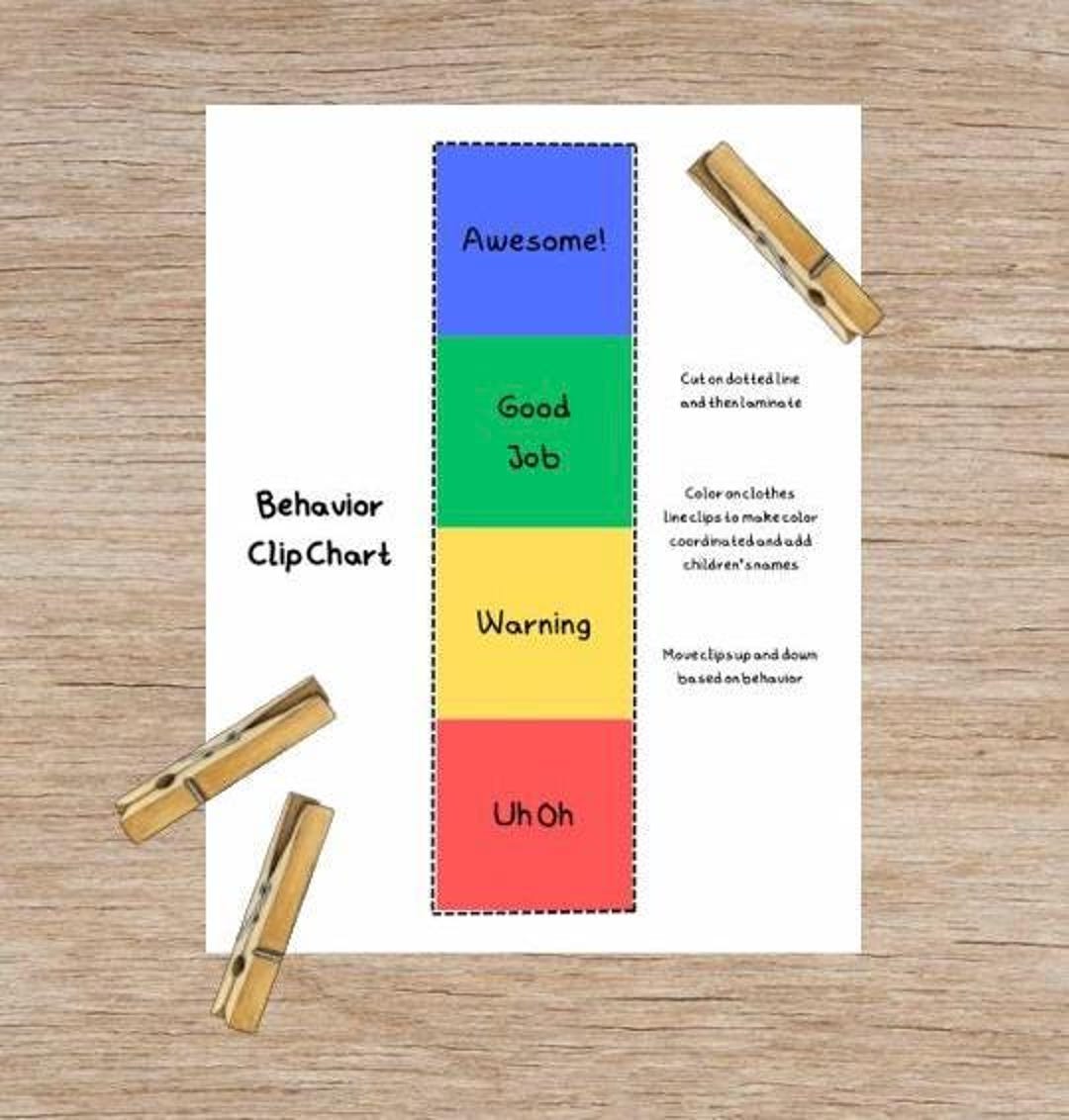 Behavior Color Clip Chart Homeschool Behavior Chart Classroom Behavior ...