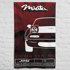 Mazda Miata MX-5 Flag - Mazda Eunos Roadster Banner - Mazda NA JDM Car ...