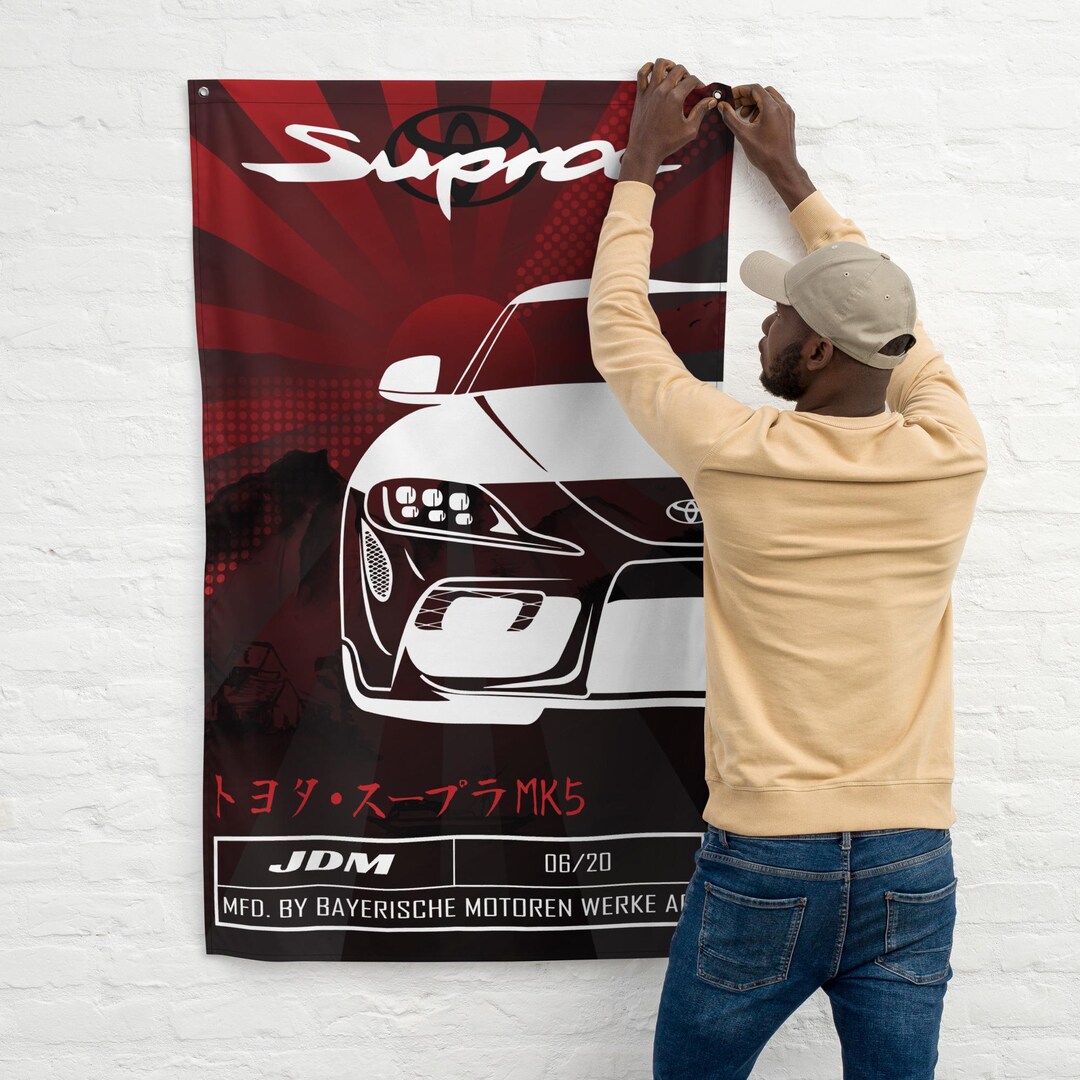 Toyota Supra MK5 Flag- Supra MKV Cloth Banner - Supra JDM Car Garage ...