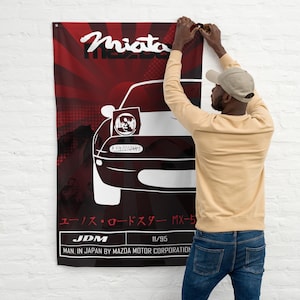 Mazda Miata Flag - Mazda Eunos Roadster Banner - Mazda MX5 JDM Car ...