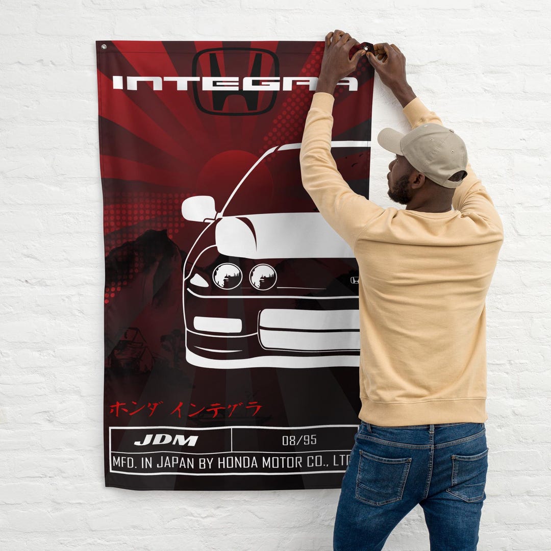 Honda Integra 3rd Gen Flag- Spider Eyes - Acura Integra Banner ...