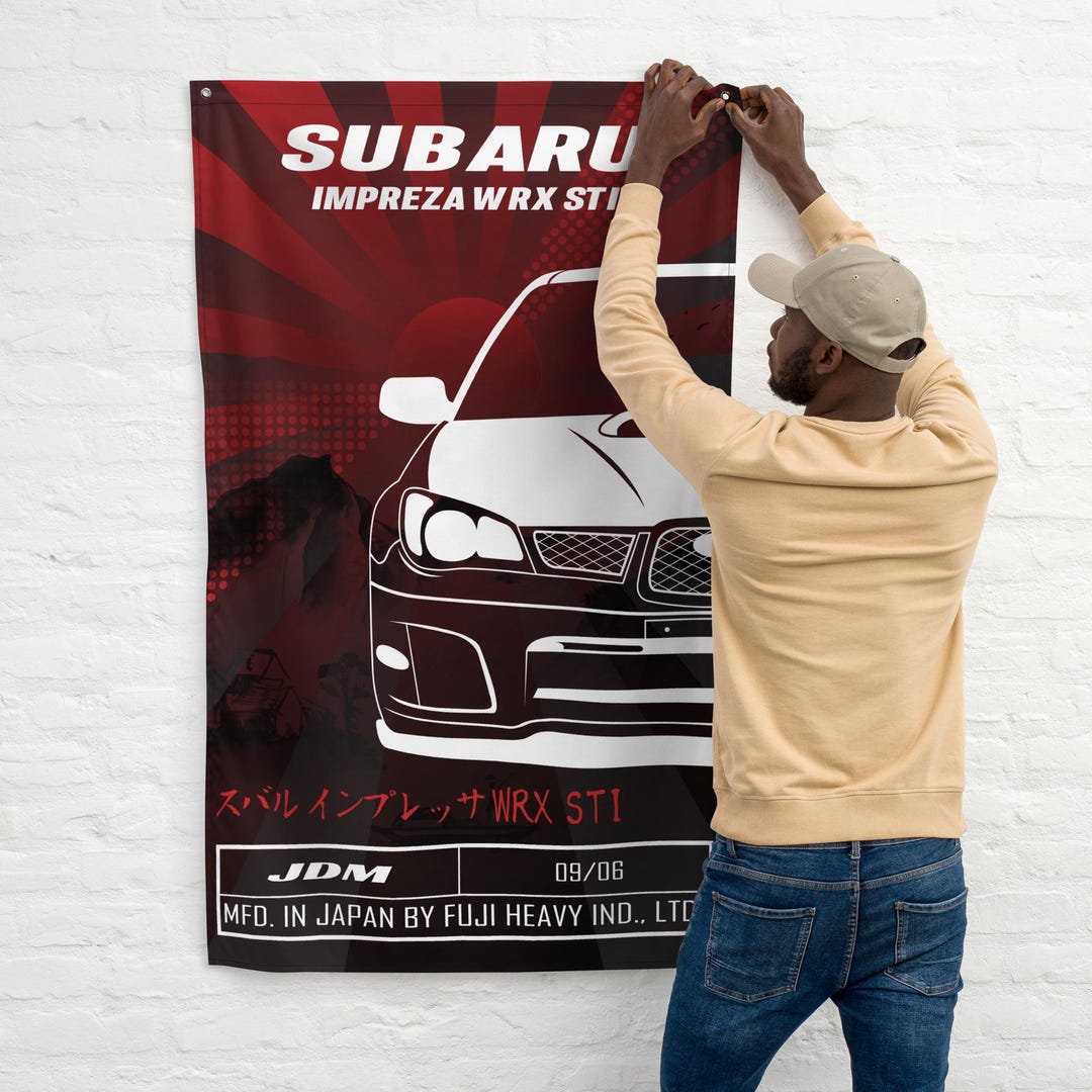 Subaru Impreza WRX Sti Flag- STI Hawkeye Cloth Banner- Subaru 4th Gen ...