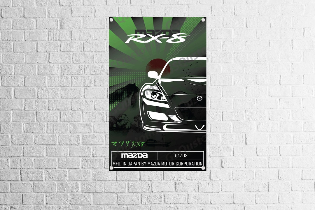 Mazda RX8 Themed Banner RX8 Poster Mazda RX-8JDM Car Garage Wall Art - Etsy