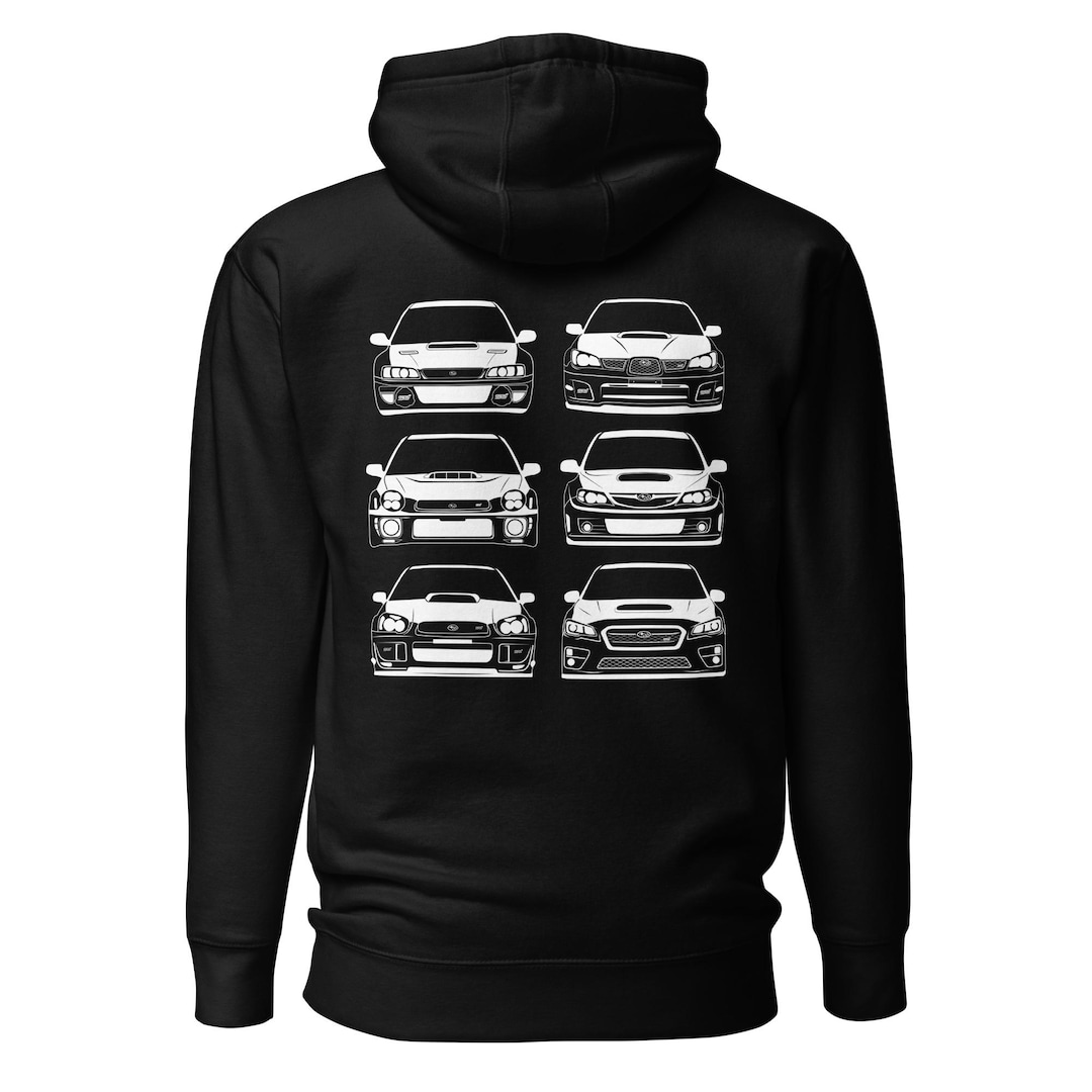 Subaru Wrx Sti Generations Unisex Hoodie - Impreza Wrx Sti Eye JDM ...