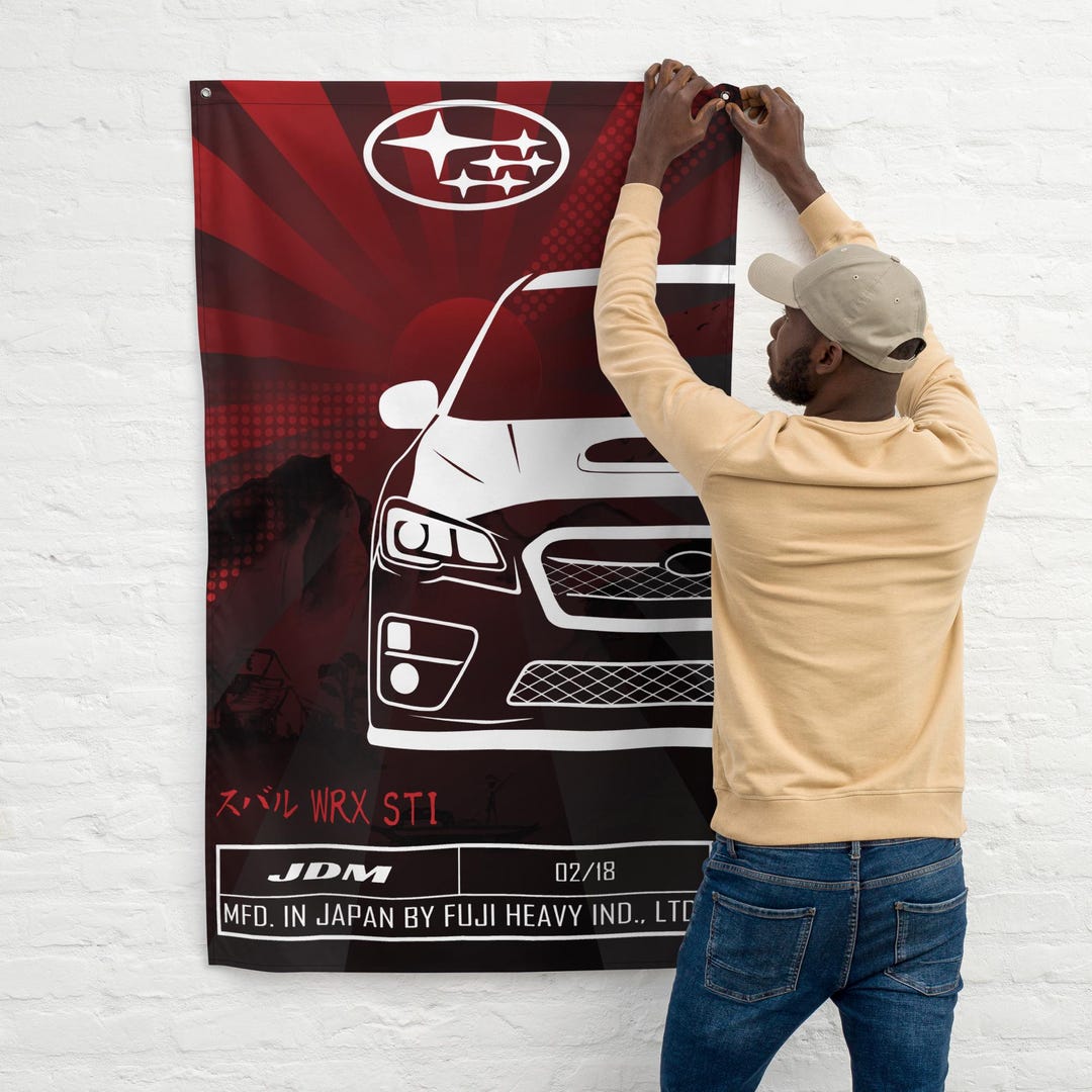 Subaru WRX Sti Flag- STI Raptoreye Cloth Banner- Subaru 1st Gen Va ...