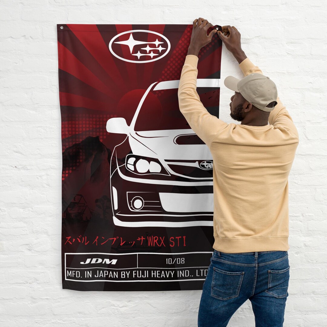 Subaru Impreza WRX Sti Flag- STI Stinkeye Cloth Banner- Subaru 5th Gen ...