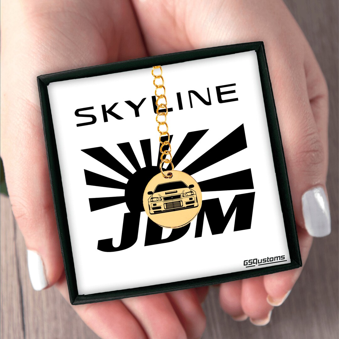 Nissan Skyline GT-R R34 Custom Keychain, GTR Personalized JDM Car ...