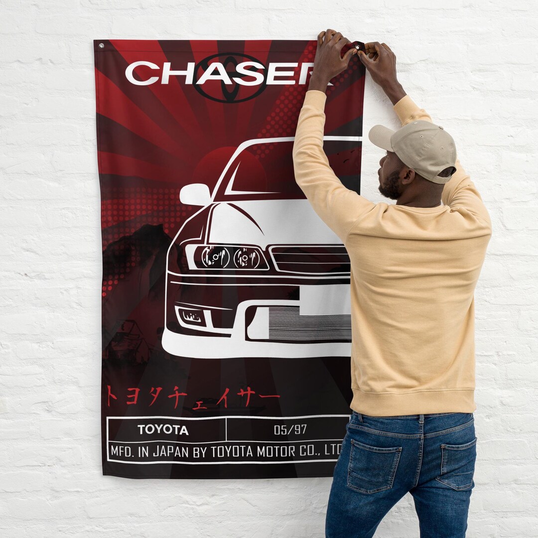 Toyota Chaser Flag JZX100 Cloth Banner Chaser JDM Car Garage Wall Art ...